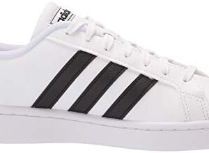 adidas Women's Grand Court, White/Black/White, 7 M US