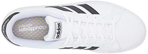 adidas Women's Grand Court, White/Black/White, 7 M US