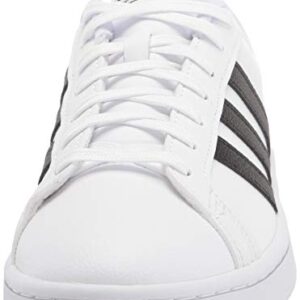 adidas Women's Grand Court, White/Black/White, 7 M US