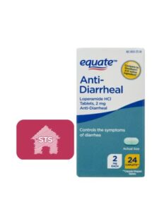 equate anti-diarrheal – loperamide – 2 mg, 24 caplets + sts fridge magnet.