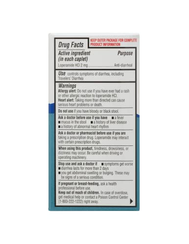 Equate Anti-Diarrheal - Loperamide - 2 mg, 24 Caplets + STS Fridge Magnet.