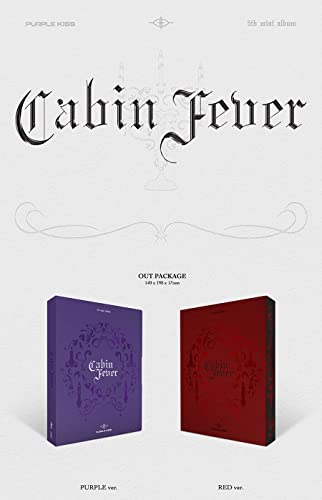 (Incl. 2ea Folded First Press Poster) PURPLE KISS CABIN FEVER 5th Mini Album ( PURPLE + RED - 2 Ver Set. ) K-POP SEALED