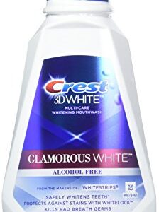 Crest 3D White Multi-Care Whitening Rinse, Glamorous White, Fresh Mint, 32 Fl Oz (Pack of 2)