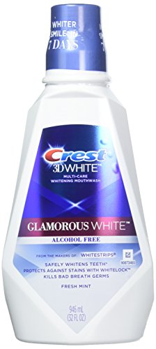 Crest 3D White Multi-Care Whitening Rinse, Glamorous White, Fresh Mint, 32 Fl Oz (Pack of 2)