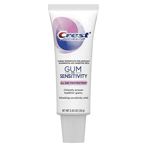 Crest Pro Health Gum and Sensitivity Toothpaste for Sensitive Teeth, Soft Mint, Travel Size 0.85 oz (24g) - Pack of 12