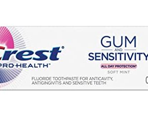 Crest Pro Health Gum and Sensitivity Toothpaste for Sensitive Teeth, Soft Mint, Travel Size 0.85 oz (24g) - Pack of 12