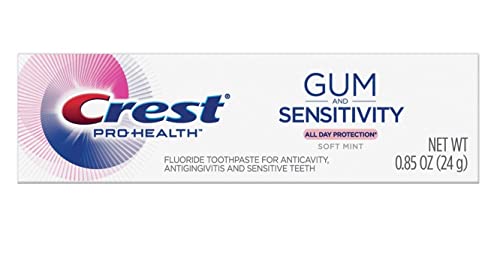 Crest Pro Health Gum and Sensitivity Toothpaste for Sensitive Teeth, Soft Mint, Travel Size 0.85 oz (24g) - Pack of 12