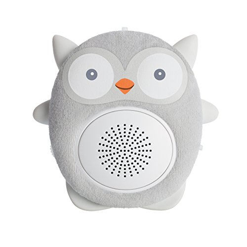 WavHello Portable Baby Sleep Soother - Rechargeable Bluetooth Noise Machine Travel Sound Speaker Great for Cribs, Strollers, Car Seat and More - Ollie The Owl Soundbub, Grey