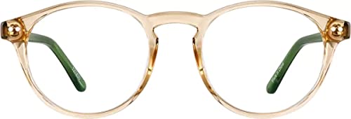 ZENNI Blue Light Blocking Glasses for Women Men Stylish Citrine Round Frame Relieve Digital Screen Eye Strain UV Protection