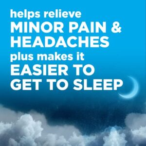 Amazon Basic Care Acetaminophen PM, Pain Reliever Plus Nighttime Sleep Aid, 100 Count