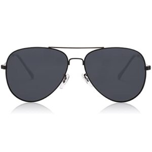 sojos classic aviator polarized sunglasses for men women vintage retro style sj1054,black/grey