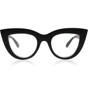 sojos retro vintage cateye blue light blocking glasses for women computer glasses sj2939, black/anti-blue light