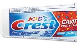 Crest Kids Cavity Protection Toothpaste, Sparkle Fun, Travel Size 0.85 oz (24g)- Pack of 4