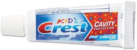 Crest Kids Cavity Protection Toothpaste, Sparkle Fun, Travel Size 0.85 oz (24g)- Pack of 4