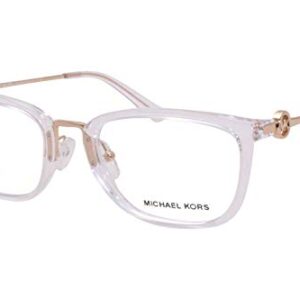 Michael Kors MK 4054 3105 Crystal Clear Eyeglasses Frame w/Demo lens-52mm, 52/20/140