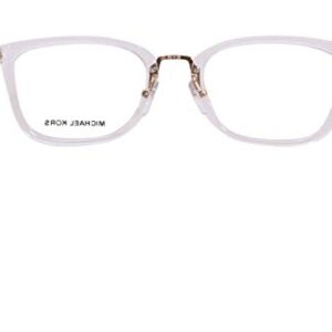 Michael Kors MK 4054 3105 Crystal Clear Eyeglasses Frame w/Demo lens-52mm, 52/20/140