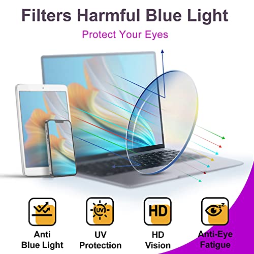 Acetate Blue Light Blocking Glasses Square with Anti Computer Glare for Gaming Reading Women and Men