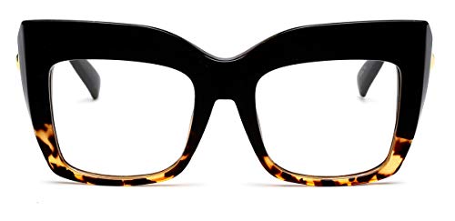 FEISEDY Square Oversized Glasses Frame Eyewear Women B2475