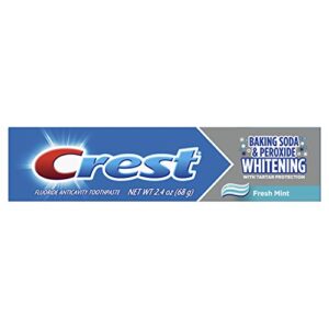 crest cavity & tartar protection toothpaste, whitening baking soda & peroxide, 2.4 oz