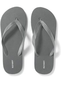 old navy mens flip flops, grey 10/11