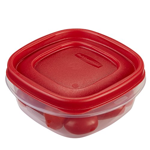 Rubbermaid Easy Find Lids Food Storage Containers, 1.25 Cup, Racer Red, 4-Piece Set