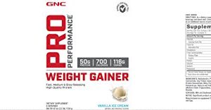 GNC Pro Performance Weight Gainer - Vanilla Ice Cream, 6 Servings, Protein to Increase Mass