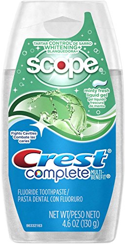 Crest Pls Scp White Liq F Size 4.6z Crest Complete Tartar Cntrl Whitening W/ Scope Liq Gel Toothpaste Mint Frsh