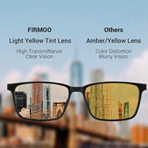 Firmoo Blue Light Blocking Glasses, Anti Headache Anti Eyestrain, Oversized Blue Light Glasses Computer Glasses Blue Light Blocker for Women Men（Ivory Pattern）