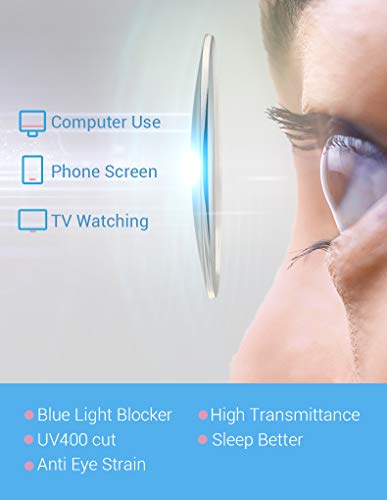 Firmoo Blue Light Blocking Glasses, Anti Headache Anti Eyestrain, Oversized Blue Light Glasses Computer Glasses Blue Light Blocker for Women Men（Ivory Pattern）