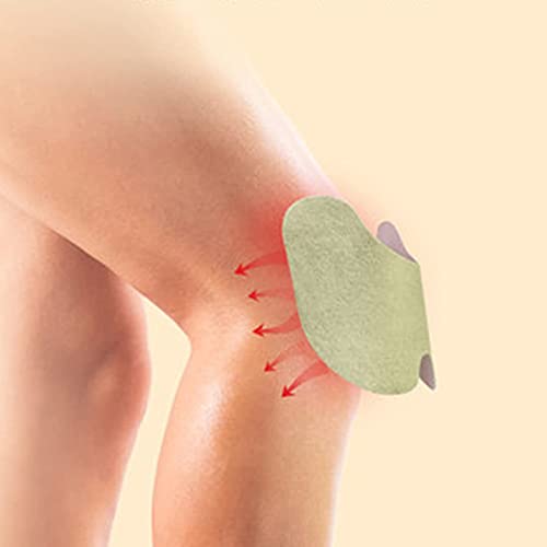 MQ 24pcs Knee Pain Relief Patches, Wormwood Pain Patch Paste, Heat Patches for Knee Discomfort Relief Plaster, Warming Herbal Plaster Pain Patches, Long Lasting Relief of Pains