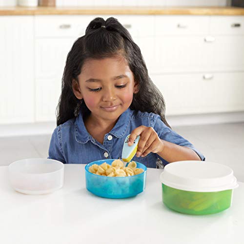 Skip Hop Non-Slip Baby Bowls, Zoo Smart Serve, 3 Pack Bowls & 1 Lid, Giraffe