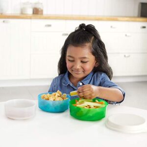 Skip Hop Non-Slip Baby Bowls, Zoo Smart Serve, 3 Pack Bowls & 1 Lid, Giraffe