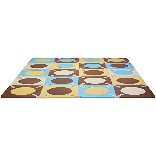 Skip Hop Baby Infant & Toddler Playmat with Interlocking Foam Floor Tiles, Blue / Gold