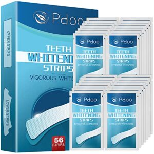 teeth whitening strip – 56 teeth whitening strips (28-day), non-sensitive teeth whitening kit, non-slip whitening strips, professional teeth whitener, fast-result teeth whitening products