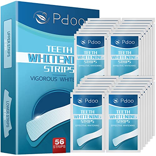 Teeth Whitening Strip - 56 Teeth Whitening Strips (28-Day), Non-Sensitive Teeth Whitening Kit, Non-Slip Whitening Strips, Professional Teeth Whitener, Fast-Result Teeth Whitening Products