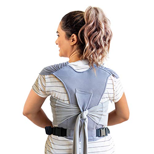 Moby Easy-Wrap Carrier | Baby Carrier and Wrap in One for Mothers, Fathers, and Caregivers | Designed for Newborns, Infants, and Toddlers | Holder Can Carry Babies up to 33 lbs | Smoked Pearl