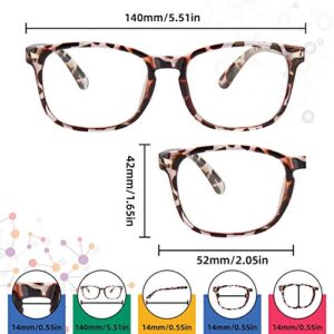 WinToo Blue Light Blocking Glasses, Computer Reading/Gaming/TV/Phones Glasses for Men Women,Anti Eyestrain UV Glare (5/1Pair)