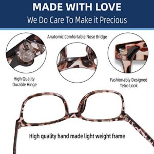 WinToo Blue Light Blocking Glasses, Computer Reading/Gaming/TV/Phones Glasses for Men Women,Anti Eyestrain UV Glare (5/1Pair)