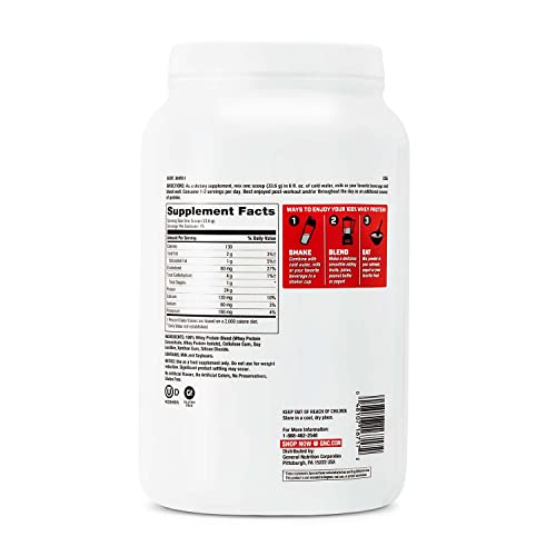 GNC Pro Performance 100% Whey Protein Powder - Unflavored, 25 Servings, Supports Healthy Metabolism and Lean Muscle Recovery