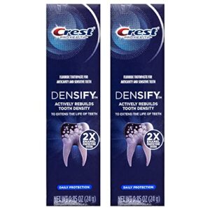 crest pro-health densify daily protection toothpaste, travel size 0.85 oz (24g) – pack of 2