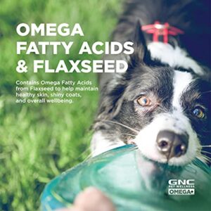 GNC Pets Omega Hip & Joint Dog Supplements for Senior Dogs with Omega Fatty Acids & Flaxseed, 240 ct | Chicken Flavor Soft Chews with Glucosamine, Chondroitin Sulfate, Hip & Joint - Senior