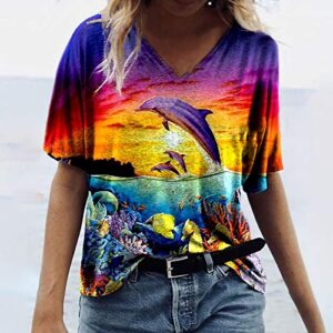 Womens Short Sleeve Tops Summer Womens Tops Black Womens Tops Ladies Tunics Casual Shirts Short Sleeve Hoodie Pullover Blouses Loose Fitting Tees Fashion Clothing Sweatshirts