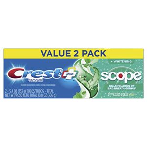 crest plus scope complete whitening toothpaste, minty fresh, 5.4 oz