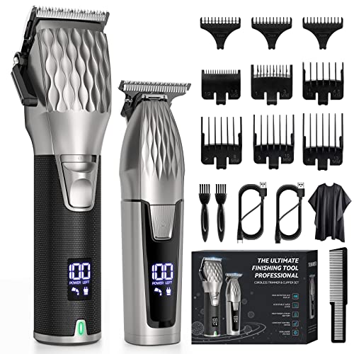 Zaekary Professional Hair Clippers Trimmer Kit, Cordless Barber Clippers Hair Cutting Kit Beard T Outliner Trimmers Haircut Grooming Kit Gift for Men Women Kids