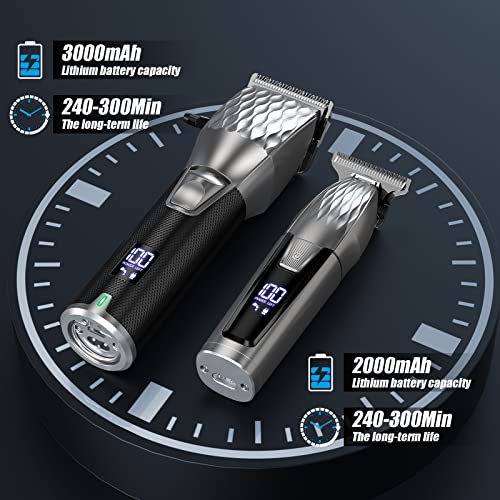 Zaekary Professional Hair Clippers Trimmer Kit, Cordless Barber Clippers Hair Cutting Kit Beard T Outliner Trimmers Haircut Grooming Kit Gift for Men Women Kids