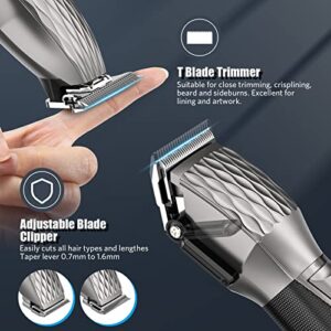 Zaekary Professional Hair Clippers Trimmer Kit, Cordless Barber Clippers Hair Cutting Kit Beard T Outliner Trimmers Haircut Grooming Kit Gift for Men Women Kids