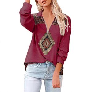 long sleeve shirts for women multipack ritual women’s soft rayon jersey crew neck long-sleeve split-hem tunic wine