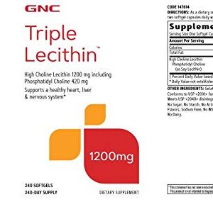 GNC Triple Lecithin - 240 Capsules