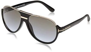 tom ford 0334s 01p black/gold dimitry pilot sunglasses lens category 3 lens m