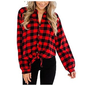 Womens Plus Size Long Sleeve T Shirts Long Sleeve Tunic Tops for Leggings Long Sleeve Plus Size Shirts for Women Red